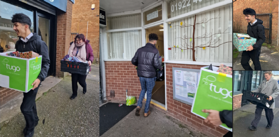 Aldridge School - Aldridge School donates food to The Thomas Project